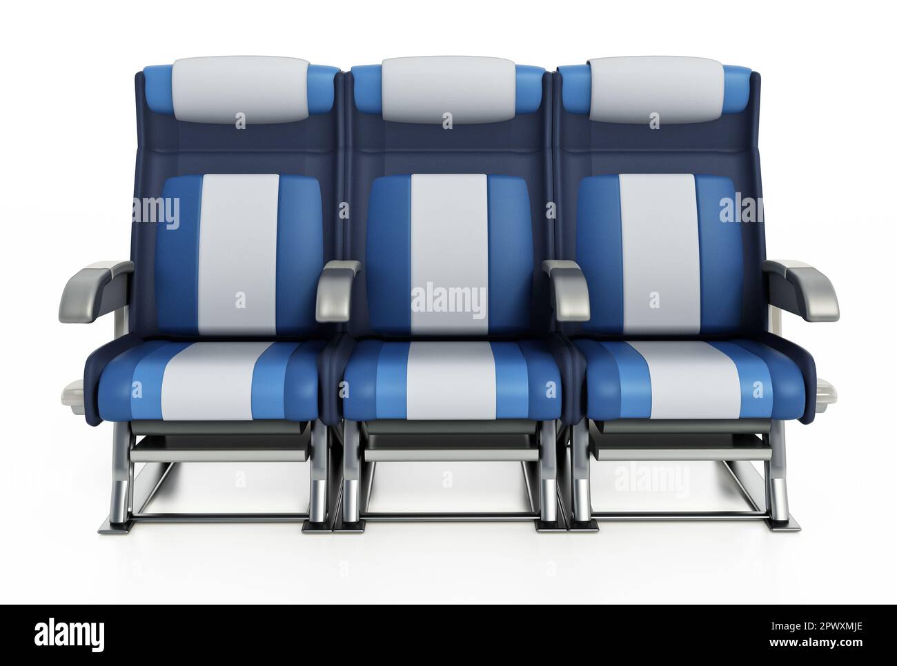 Airplane seat isolated on white background. 3D illustration Stock Photo ...