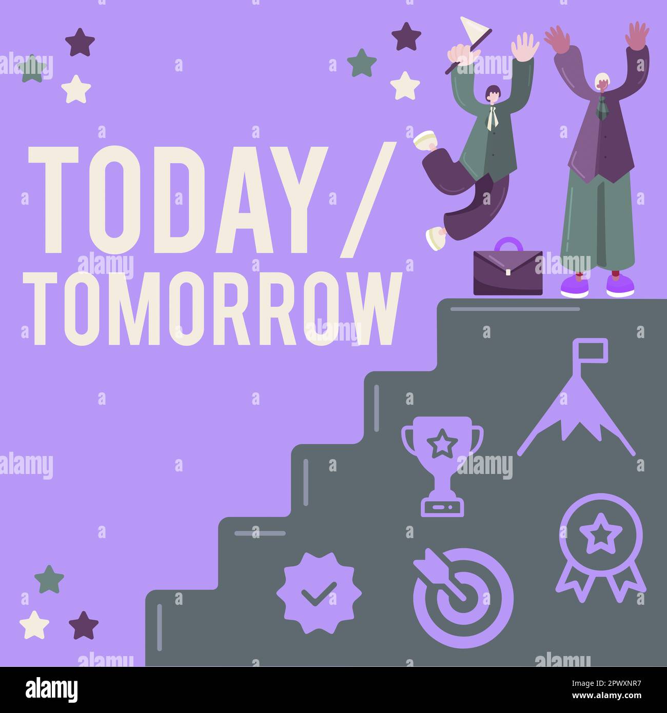 Text caption presenting Today Tomorrow, Business showcase What is ...