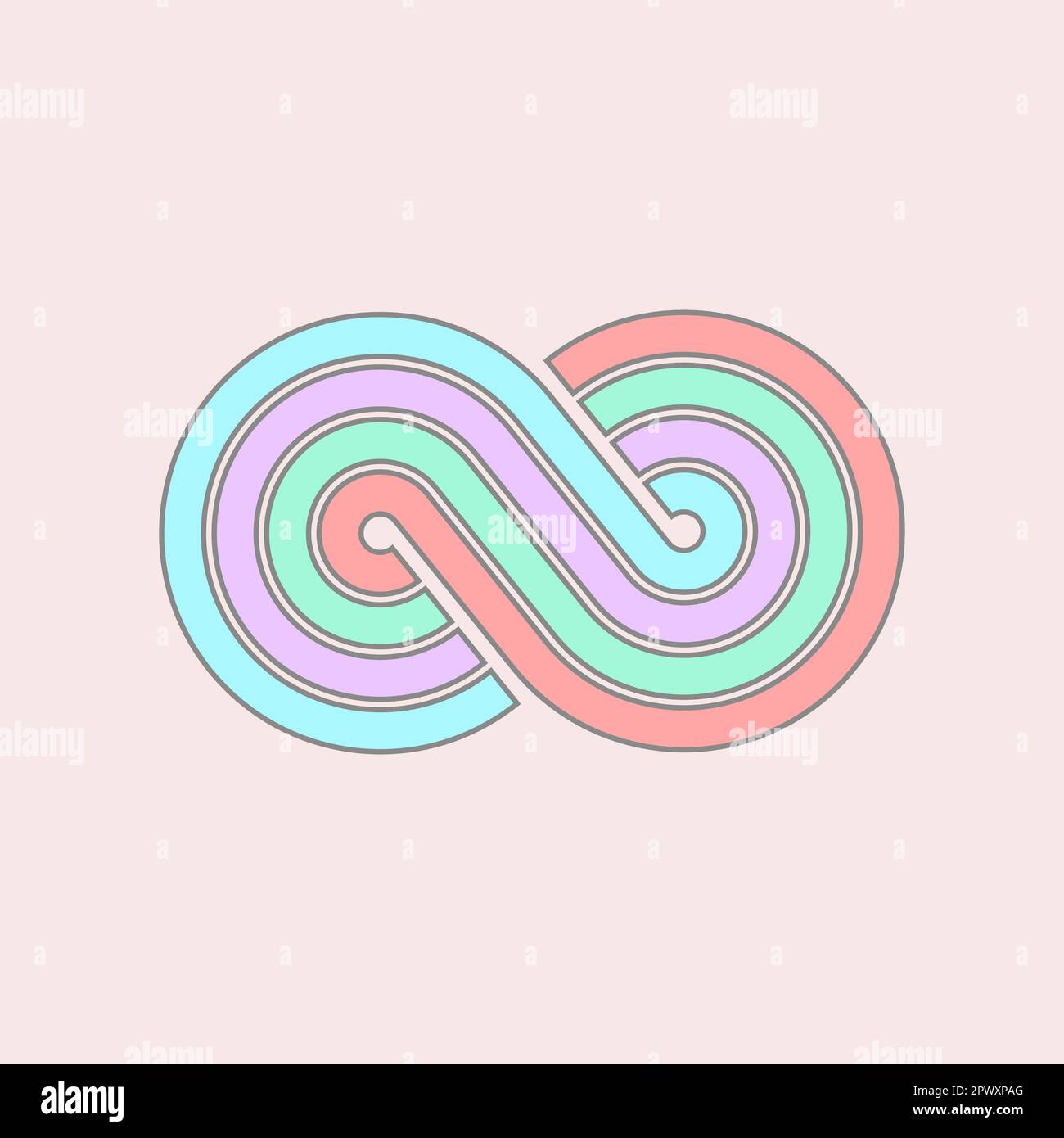 Infinity line sign, abstract geometric poster, vector linear, outline ...