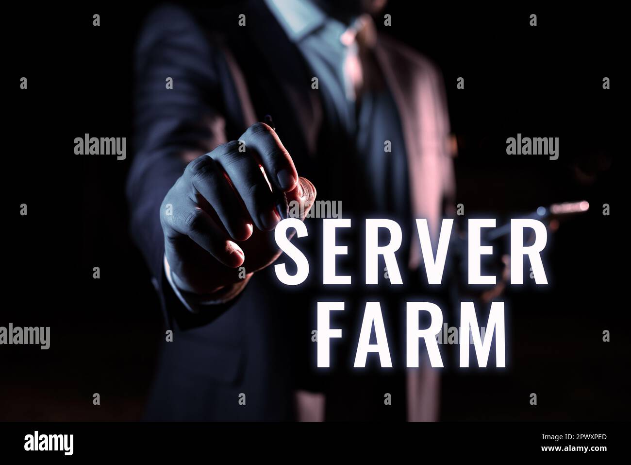 Writing displaying text Server Farm, Business approach a group of ...