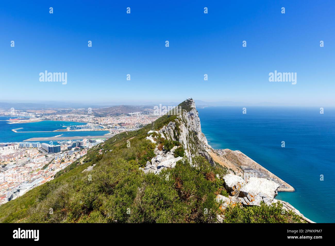 Gibraltar The Rock Mediterranean Sea travel traveling town overview ...