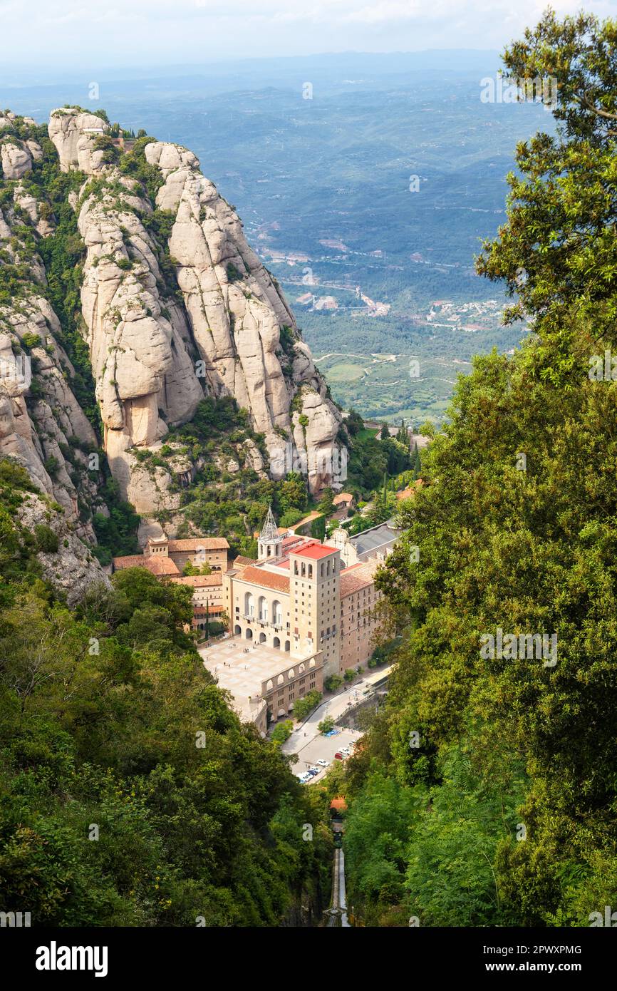 Montserrat Abbey Monastery Barcelona Spain portrait format Catalonia ...