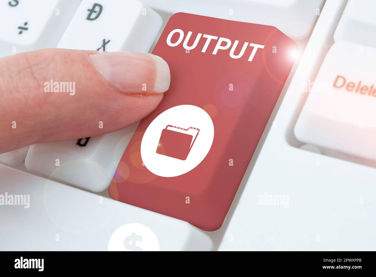 Inspiration showing sign Output, Concept meaning the final result of ...