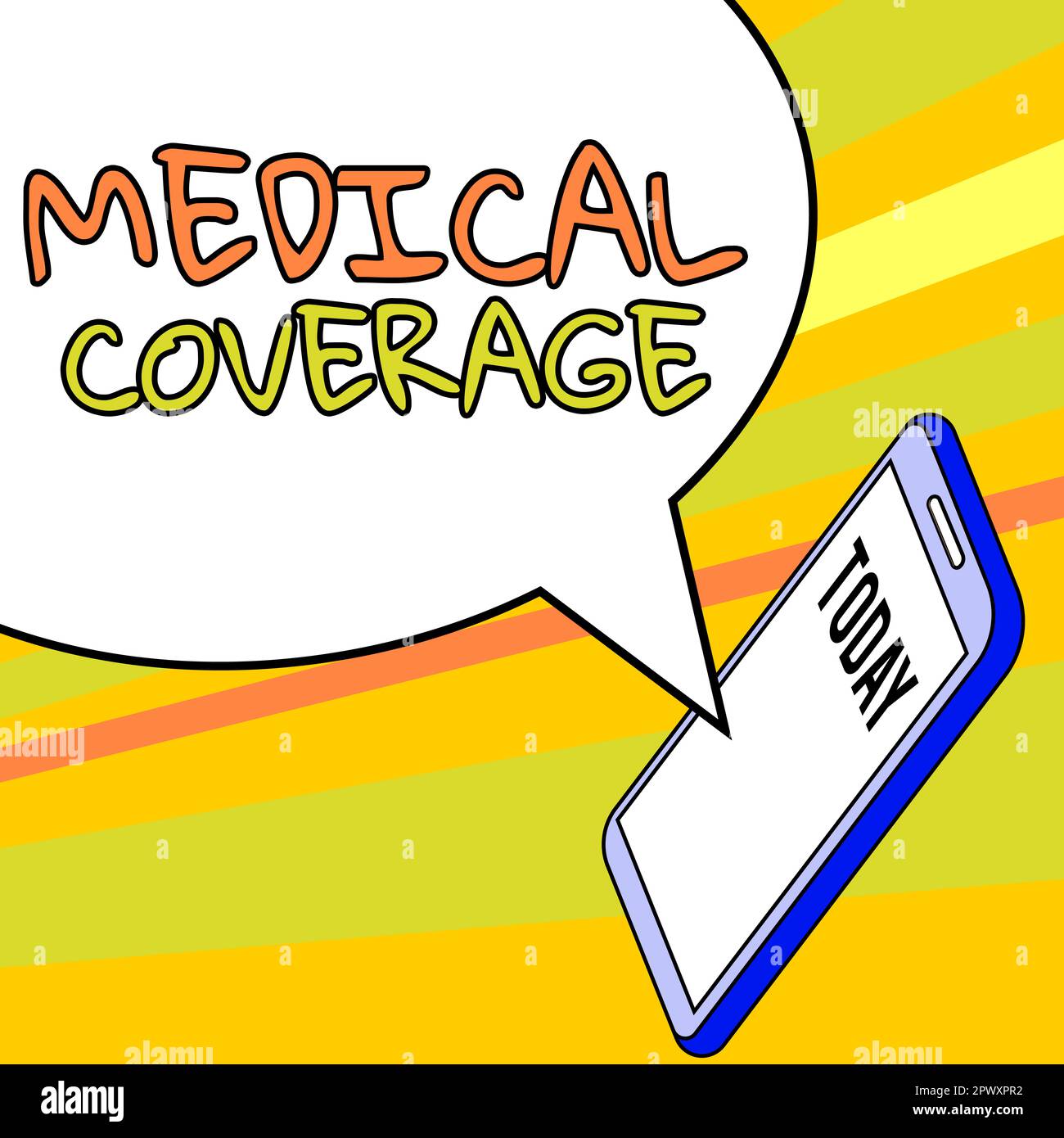 Sign displaying Medical Coverage, Conceptual photo inclusion within the ...