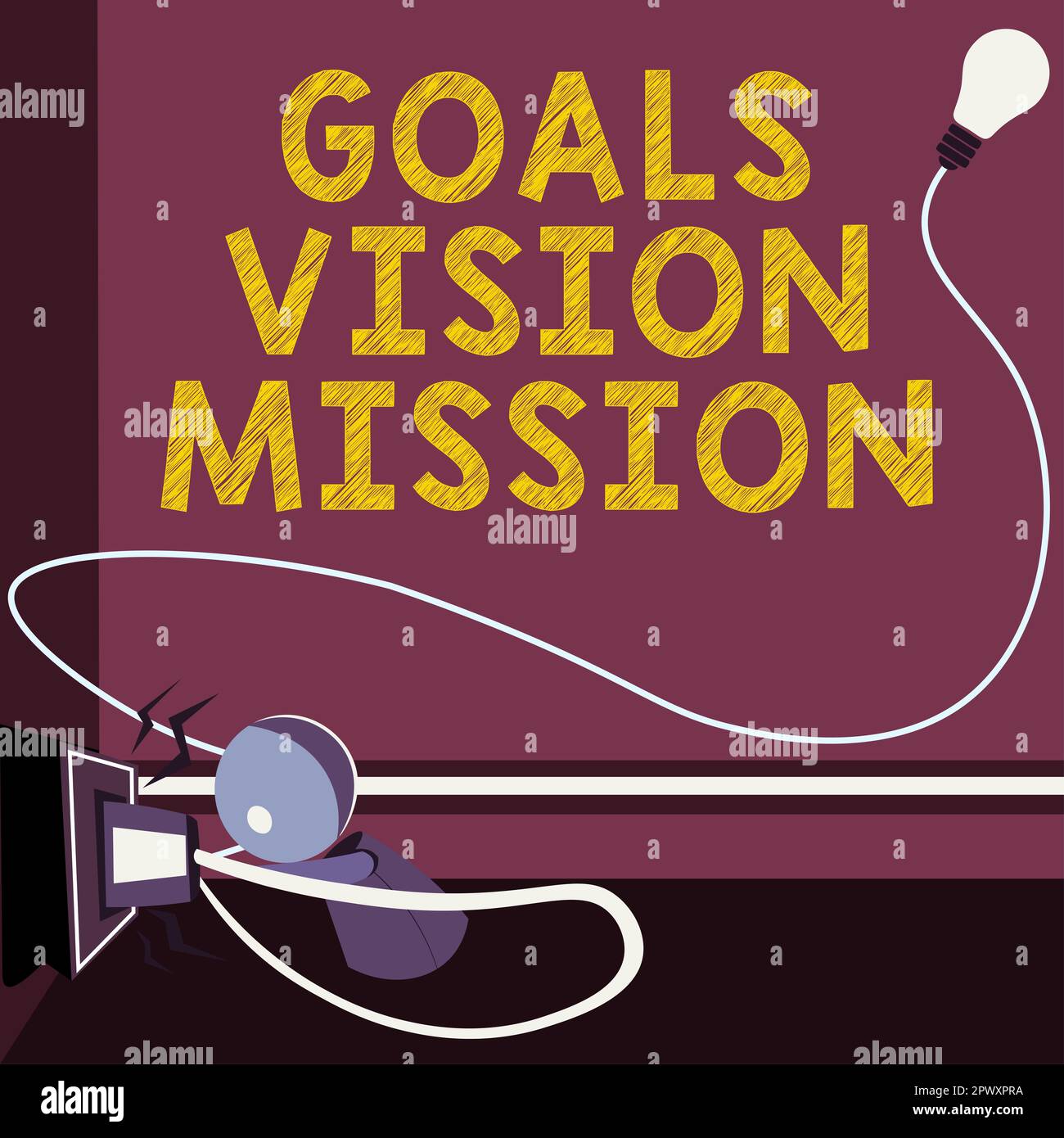 Text showing inspiration Goals Vision Mission, Business idea practical ...