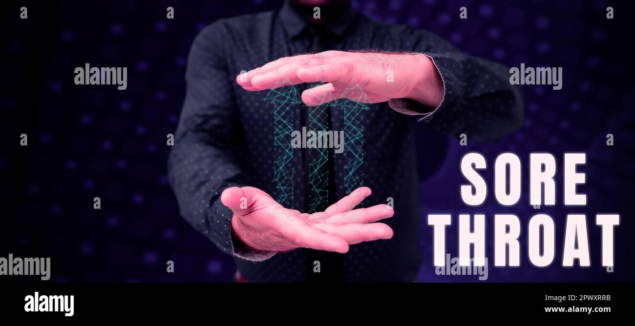 Conceptual display Sore Throat, Word Written on Inflammation ot the ...