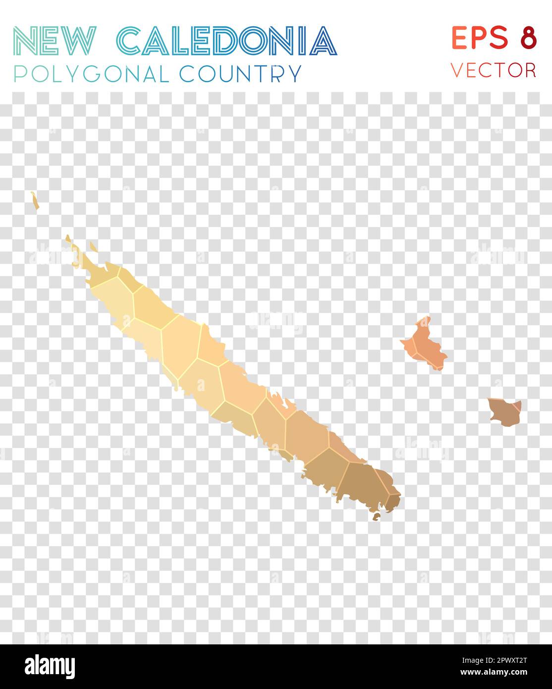 New caledonia polygonal map hi-res stock photography and images - Alamy