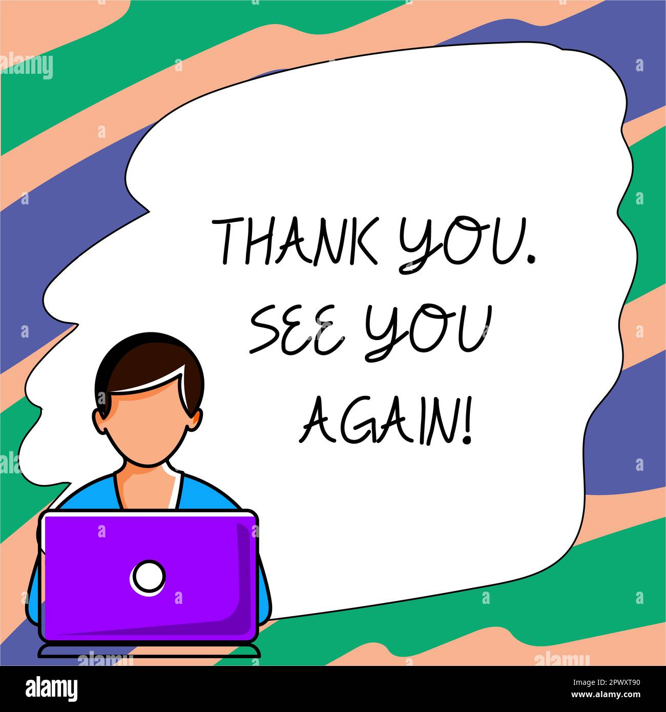 Text caption presenting Thank You. See You Again, Internet Concept ...