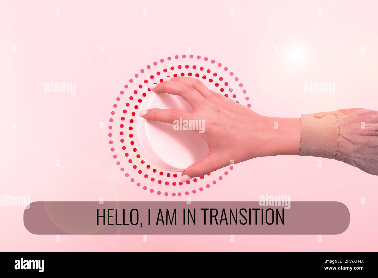 Hello i am in transition hi-res stock photography and images - Alamy