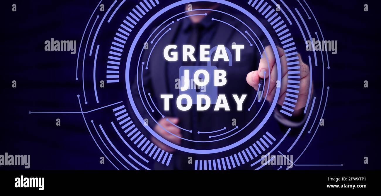 Writing displaying text Great Job Today, Internet Concept used praising ...