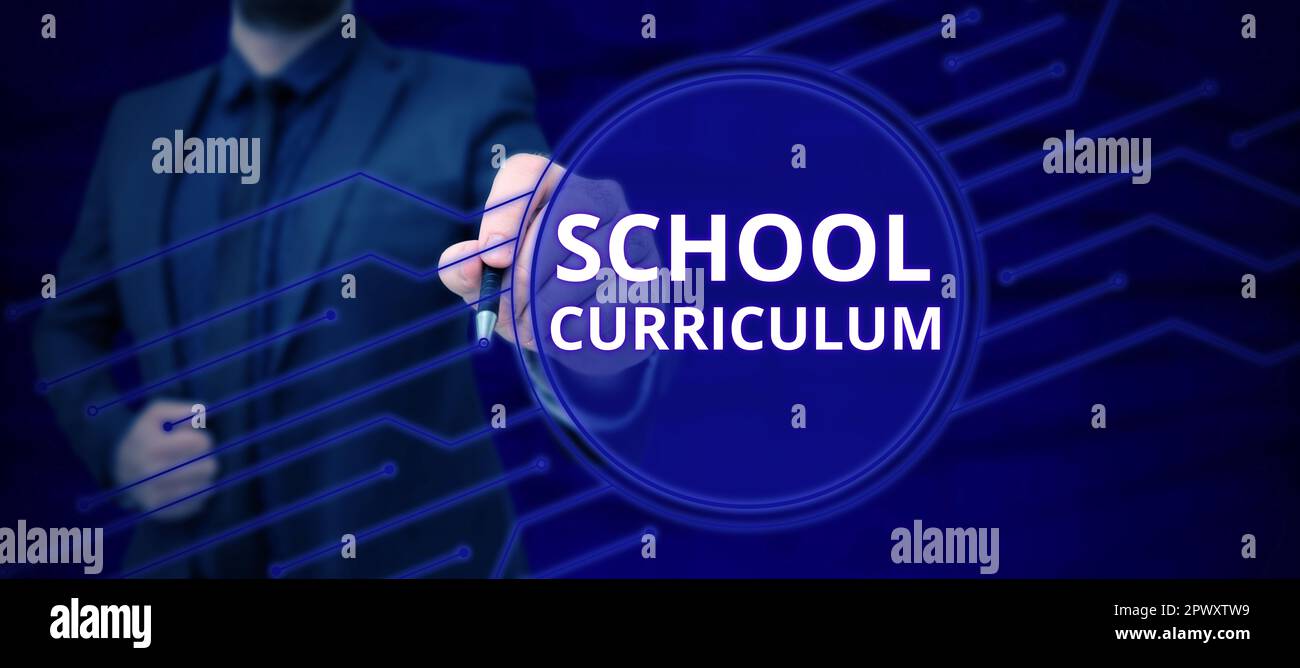 Conceptual caption School Curriculum, Word Written on designed to ...