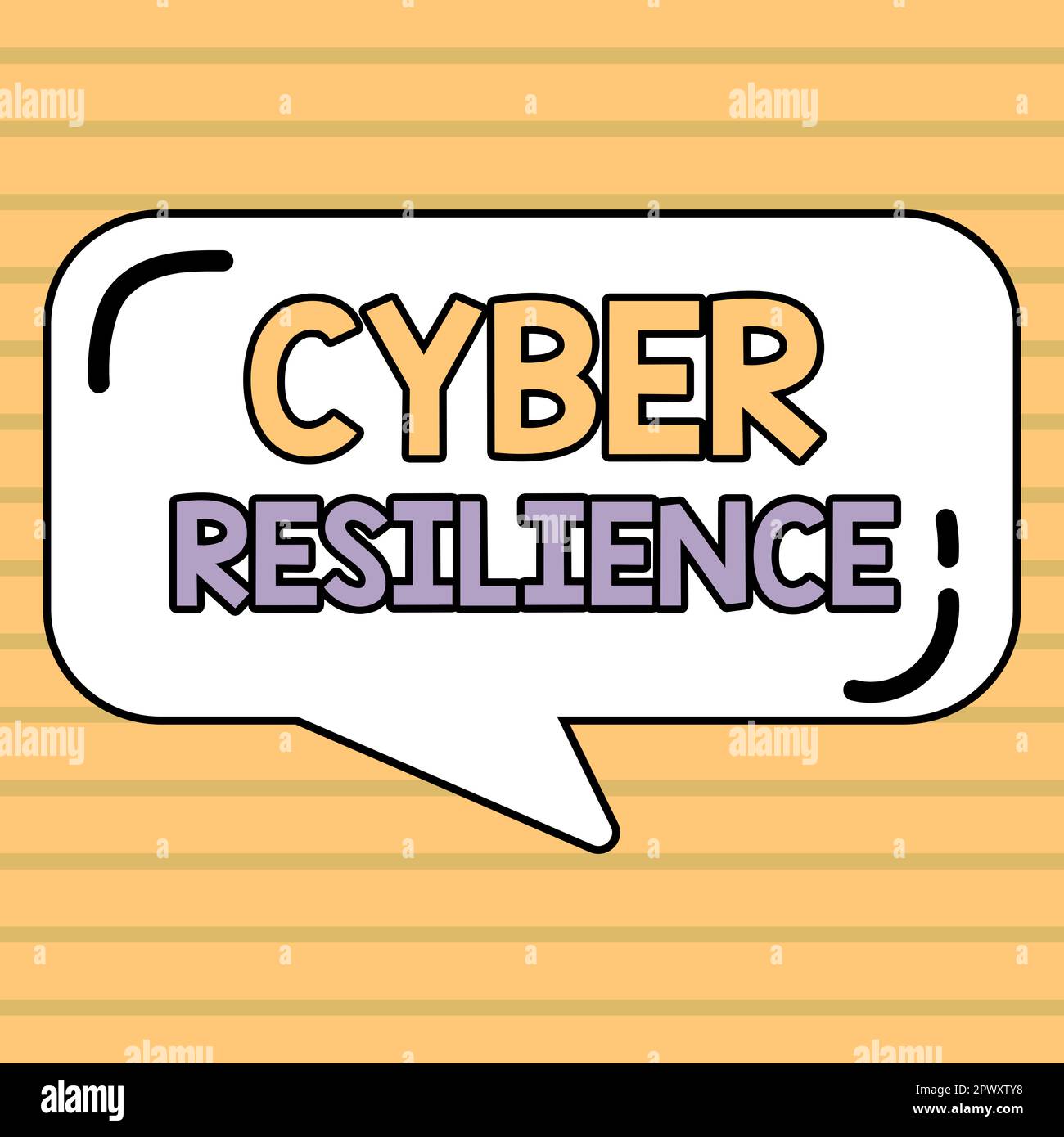 Sign displaying Cyber Resilience, Business overview measure of how well ...