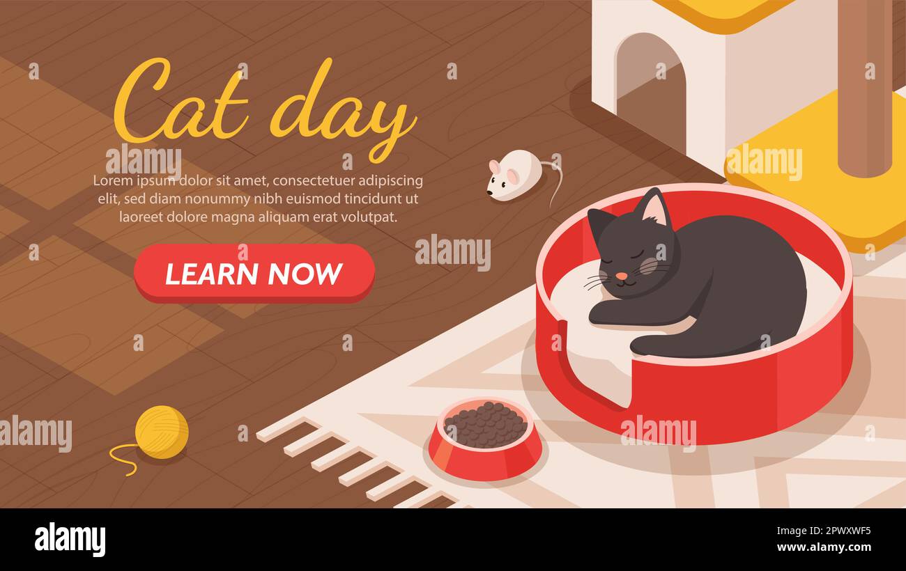 Cat sleep day Stock Vector Images - Alamy