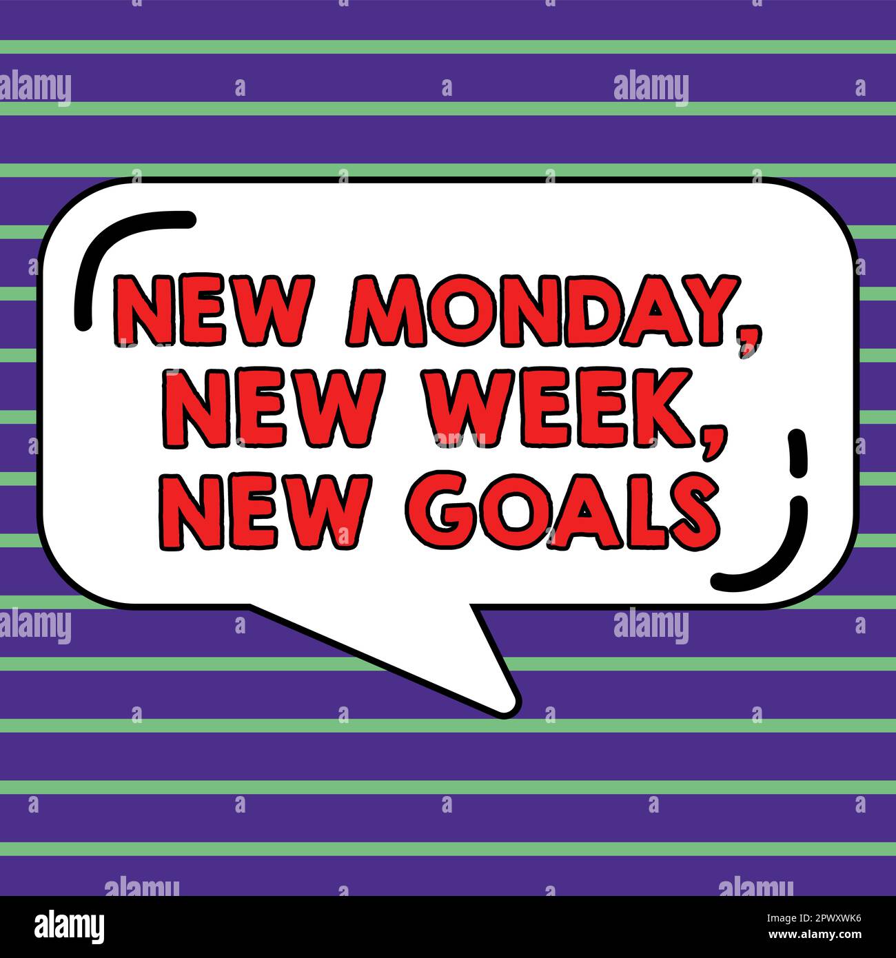 Hand writing sign New Monday, New Week, New Goals, Business concept ...
