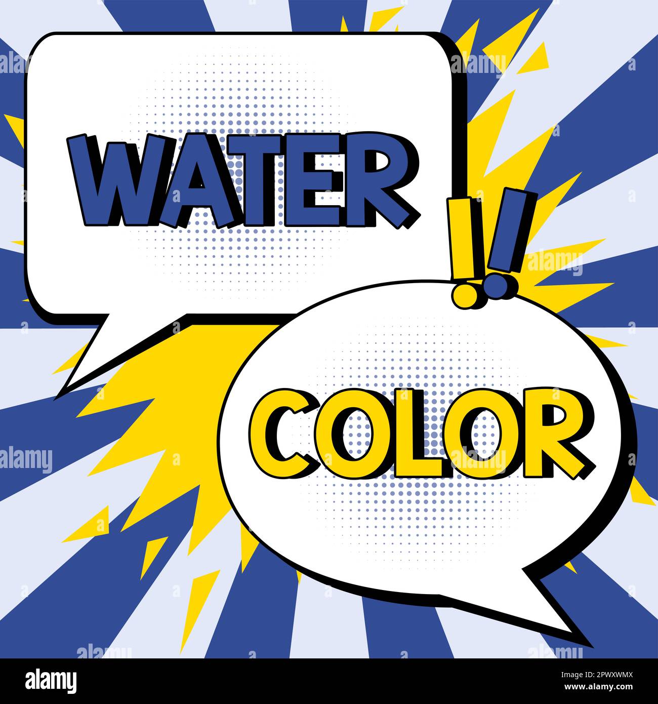 Conceptual display Water Color, Word for water-soluble binder such as ...