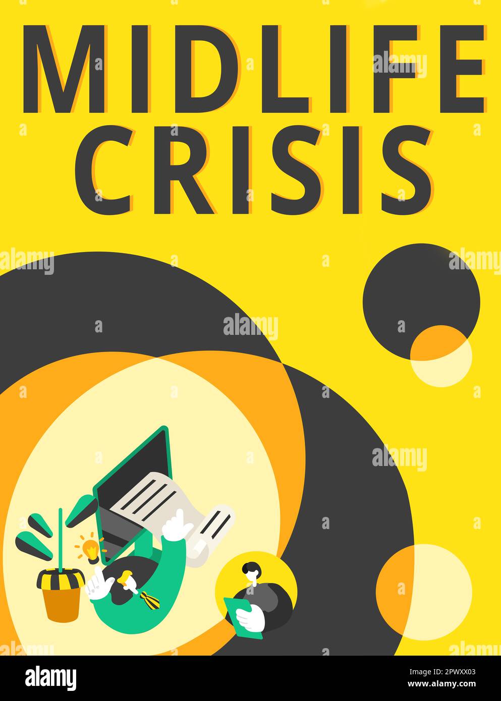 Writing displaying text Midlife Crisis, Internet Concept Software ... Writing displaying text Midlife Crisis, Internet Concept Software ...