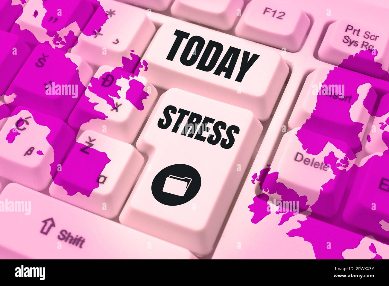 Sign displaying Stress, Concept meaning a physical chemical or ...