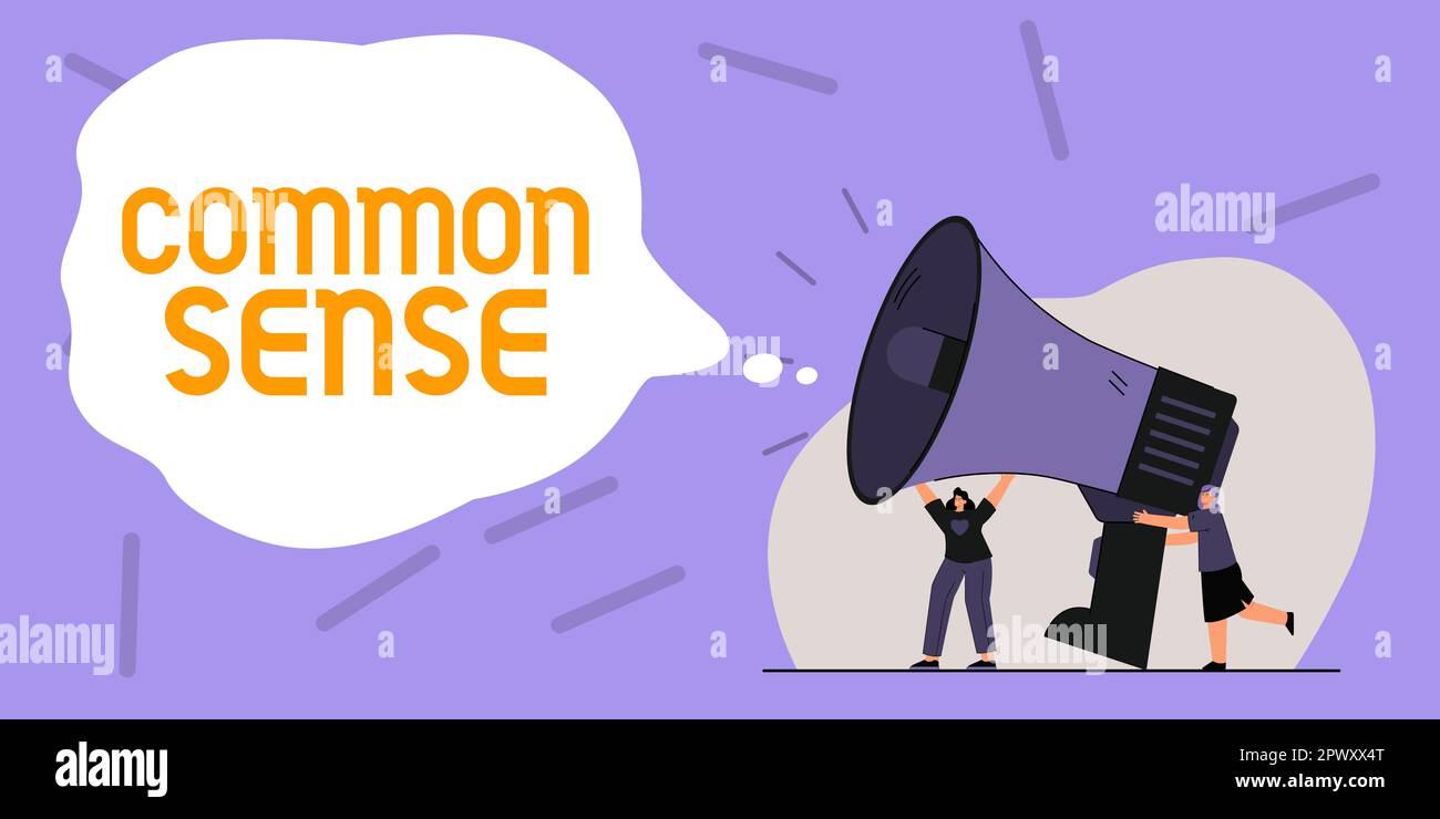 Handwriting text Common Sense, Conceptual photo having good sense and ...