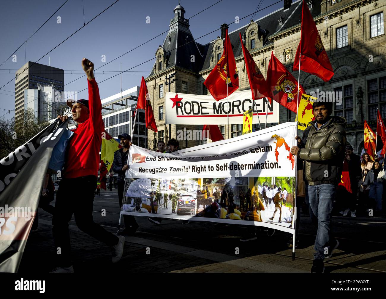 ROTTERDAM - Activists during a demonstration on the 39th edition of ...
