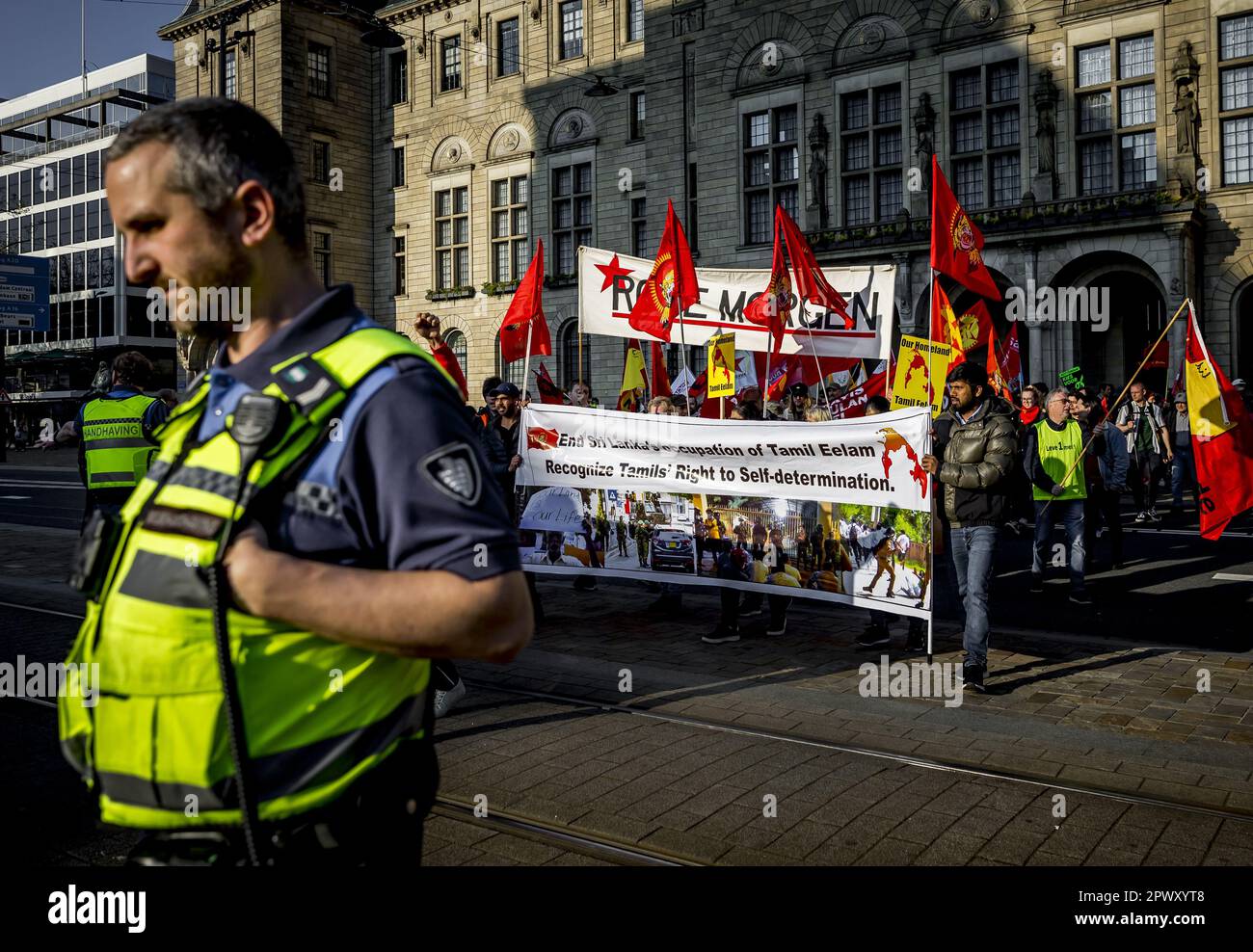 ROTTERDAM - Activists during a demonstration on the 39th edition of ...