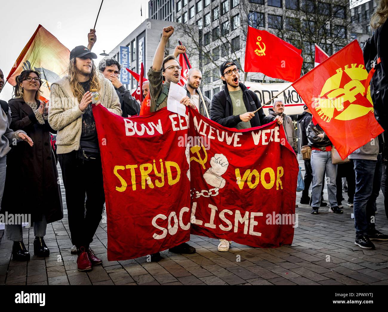 ROTTERDAM - Activists during a demonstration on the 39th edition of ...