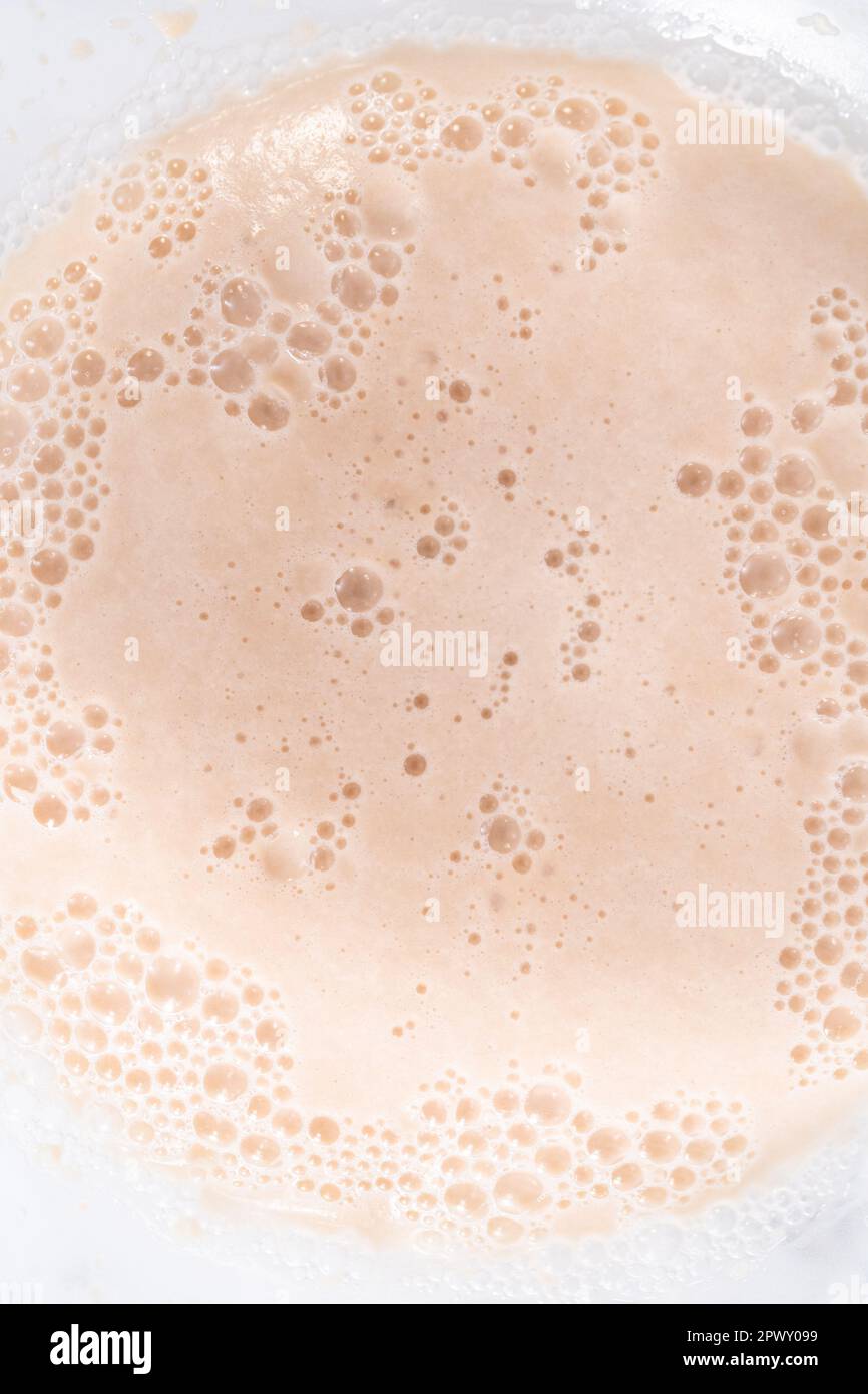 Activating dry yeast Stock Photo - Alamy
