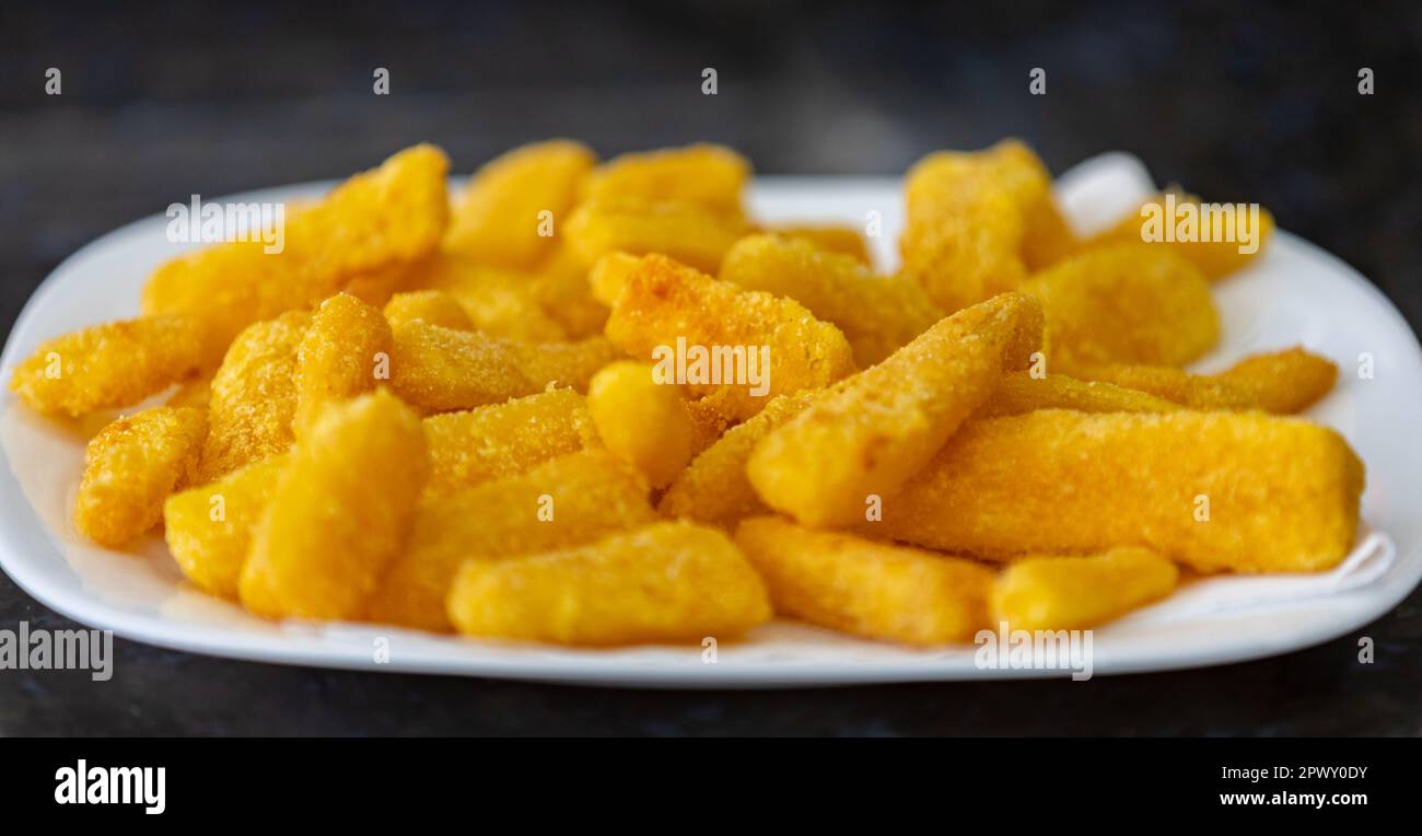 Traditional Brazilian fried cassava, typical bar snack Stock Photo - Alamy