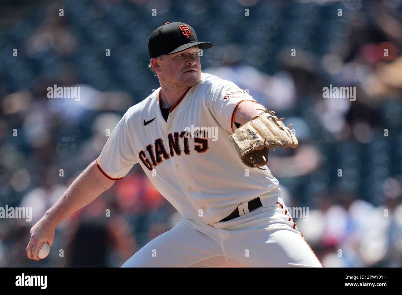 San Francisco Giants pitcher Logan Webb bats against the St. Louis ...