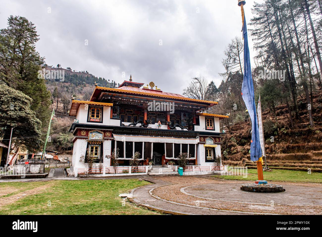 Art in monastery architecture sikkim hi-res stock photography and ...