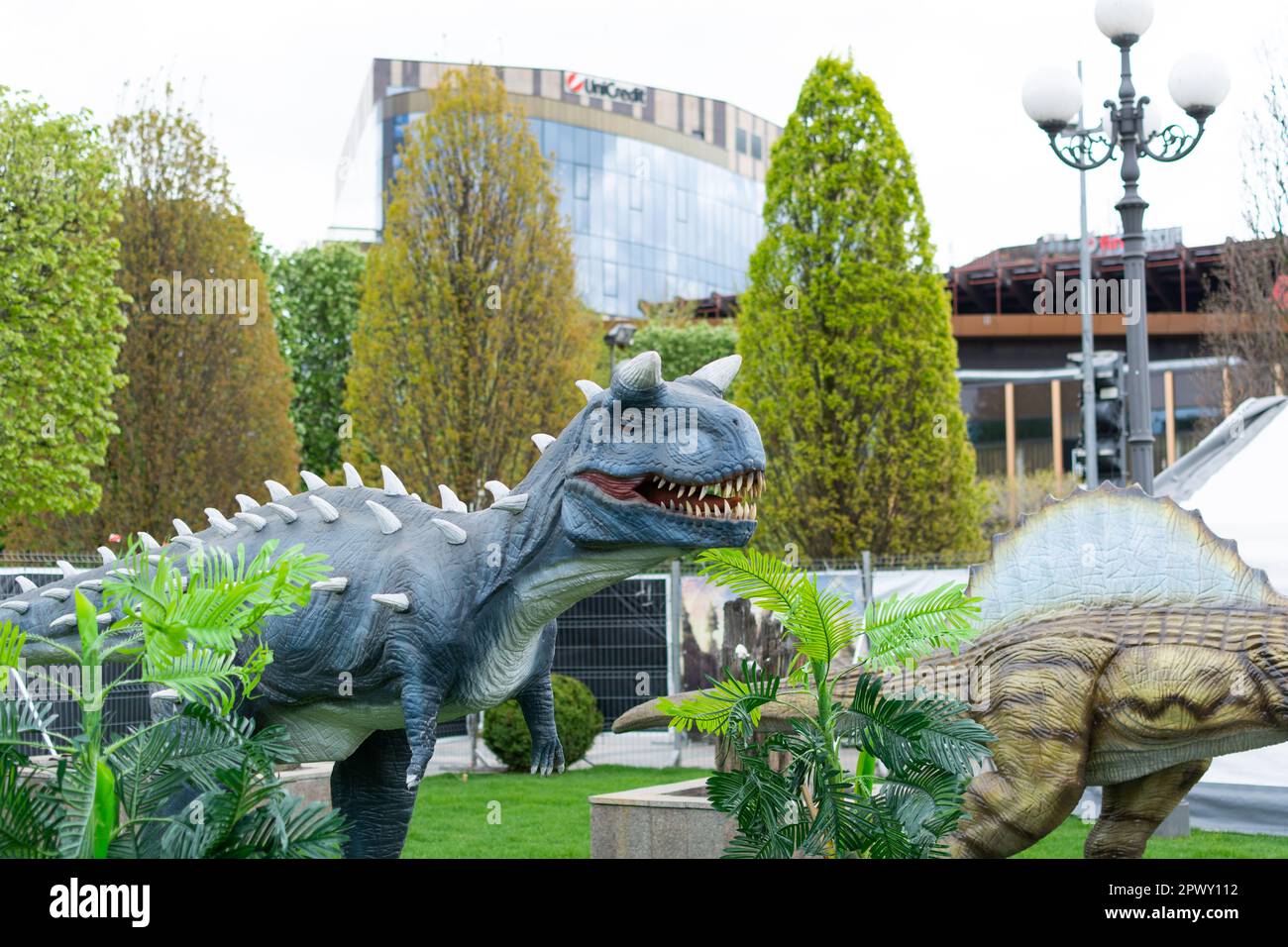 Iasi, Romania - April 28, 2023: Reconstructed life-size animated models ...