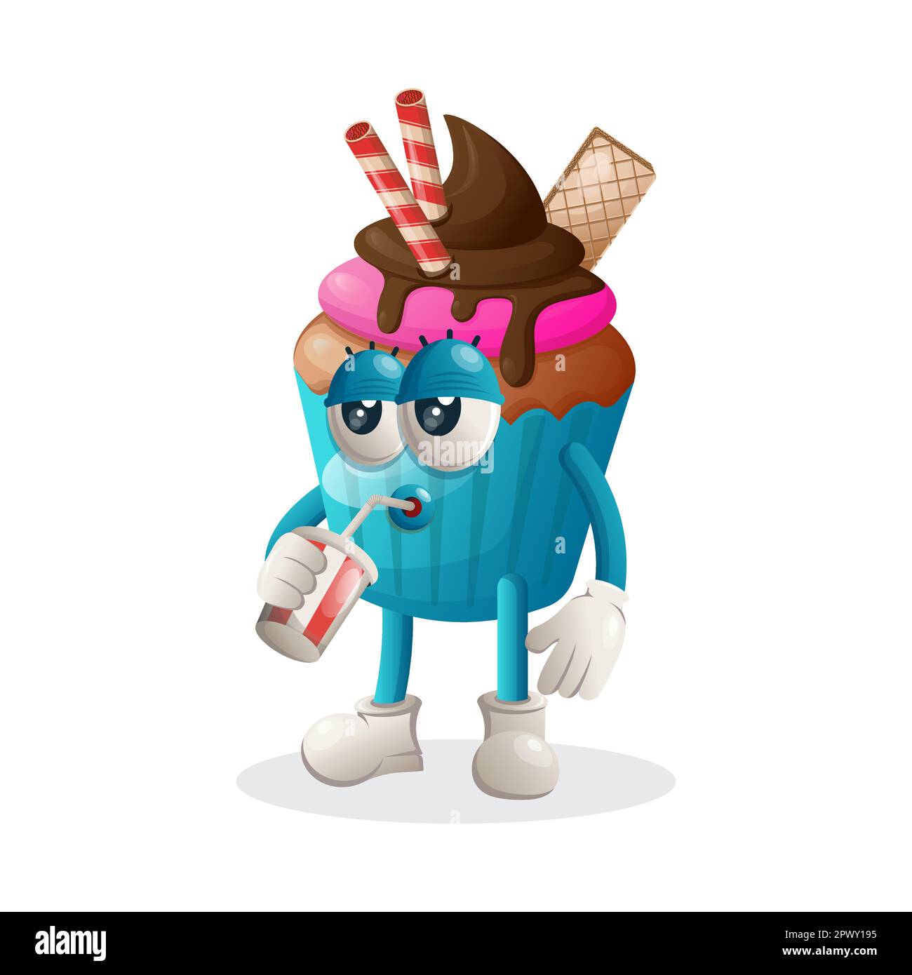 Cute Drinking Soda