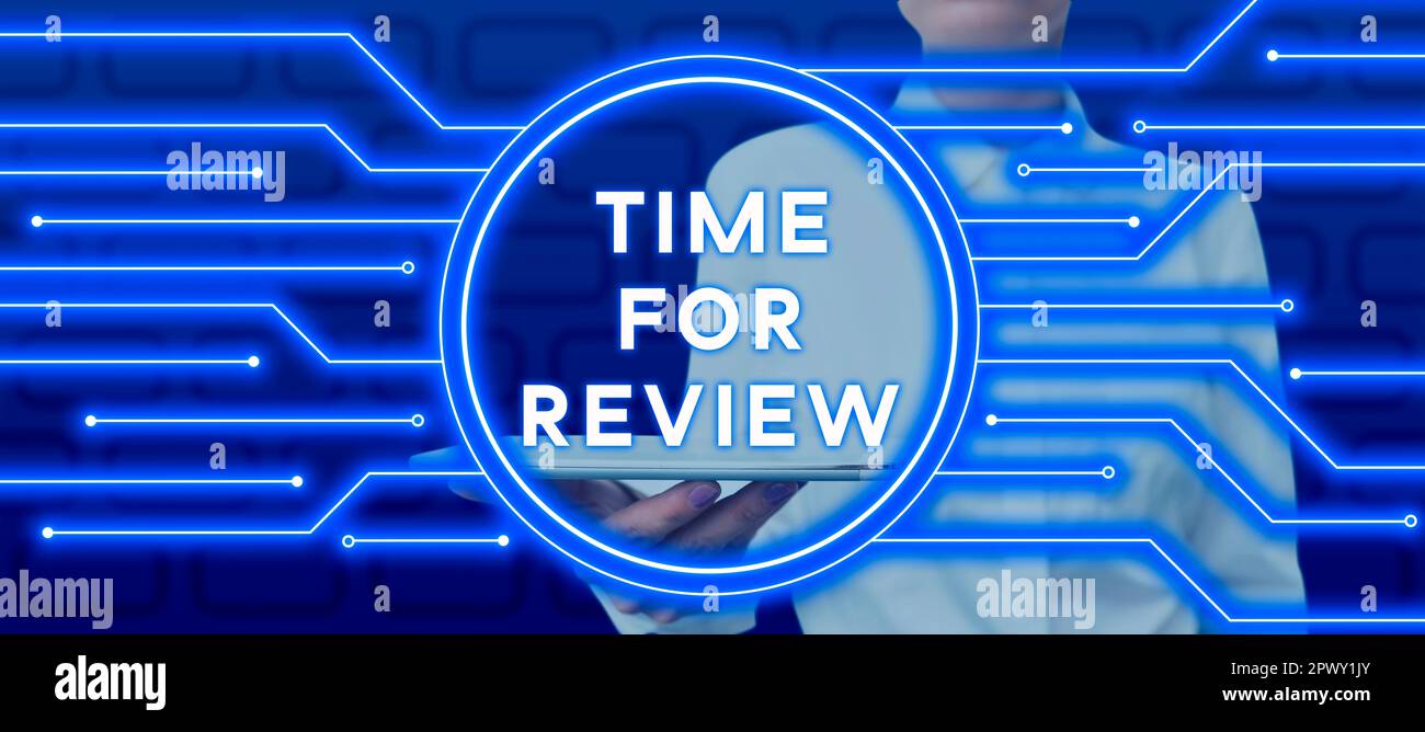 Conceptual display Time For Review, Business showcase Evaluation ...
