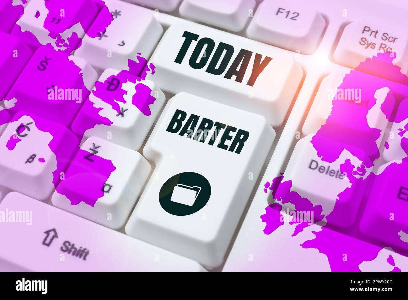 Text caption presenting Barter, Internet Concept trade by exchanging ...