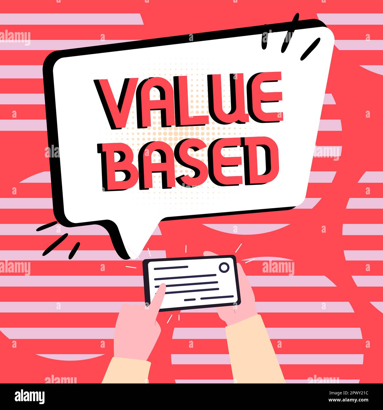 Conceptual display Value Based, Conceptual photo Considering the ...