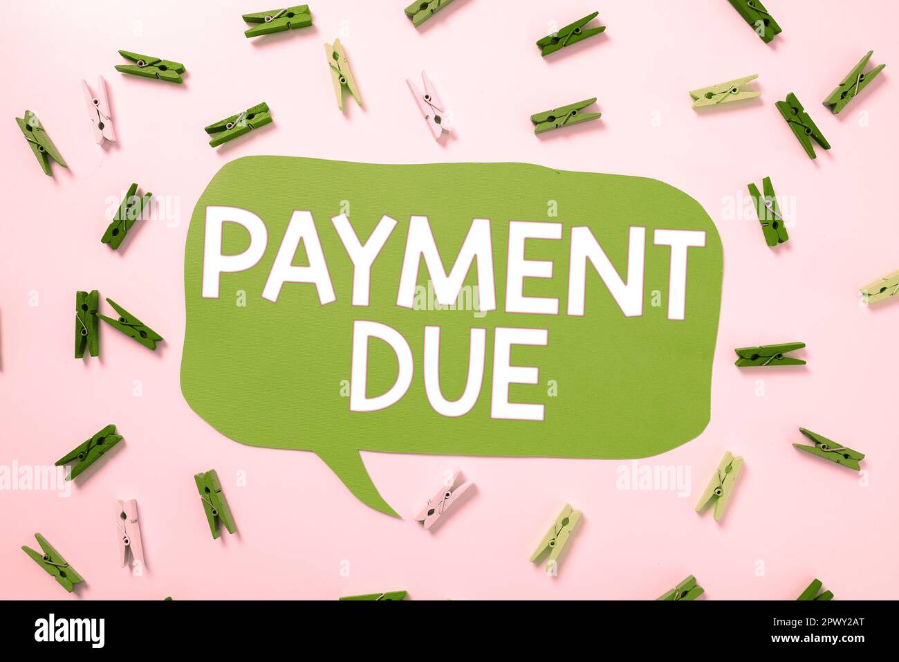 Sign displaying Payment Due, Business showcase The date when payment ...