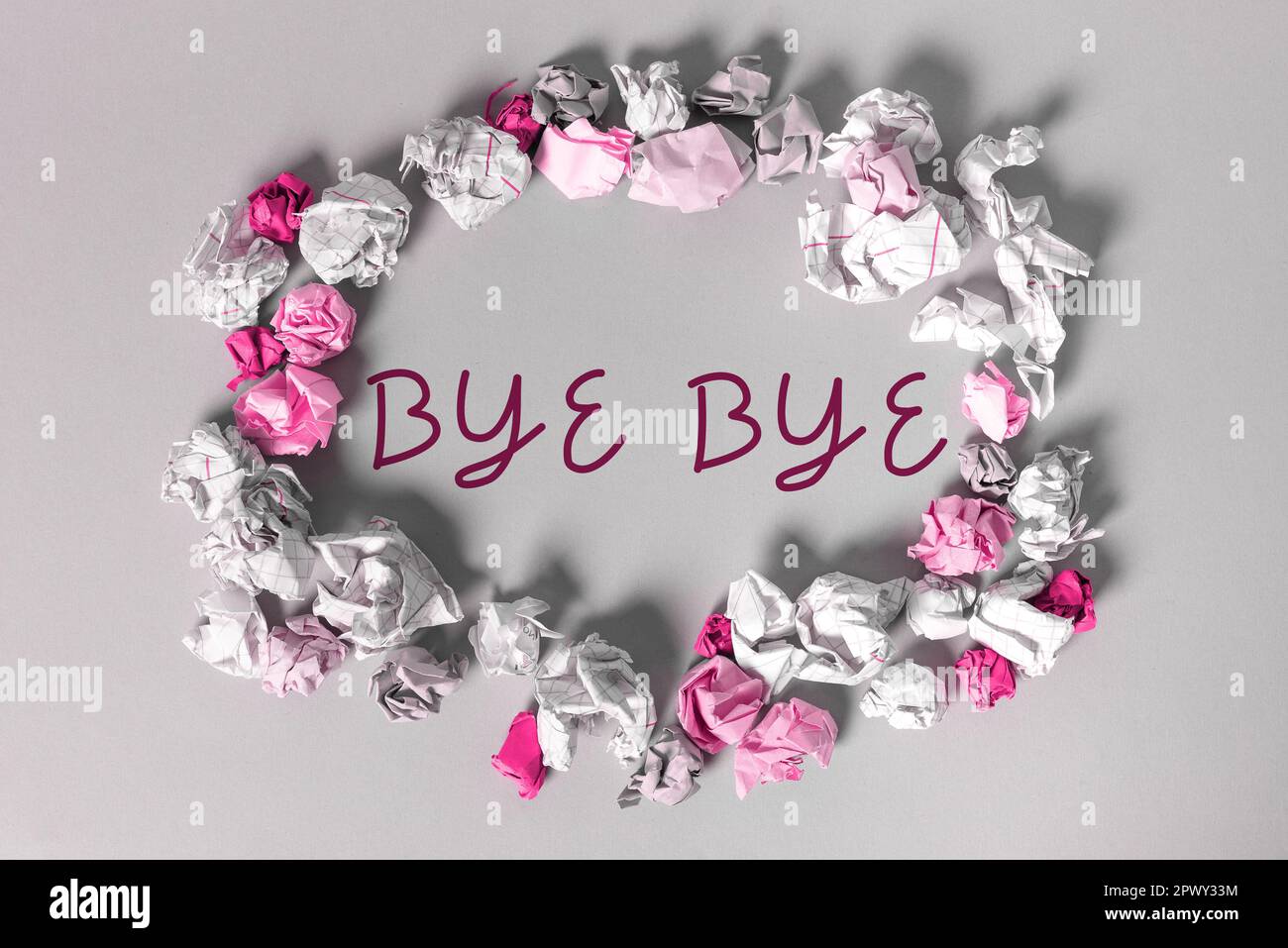 Sign displaying Bye Bye, Word Written on Greeting for leaving Farewell ...