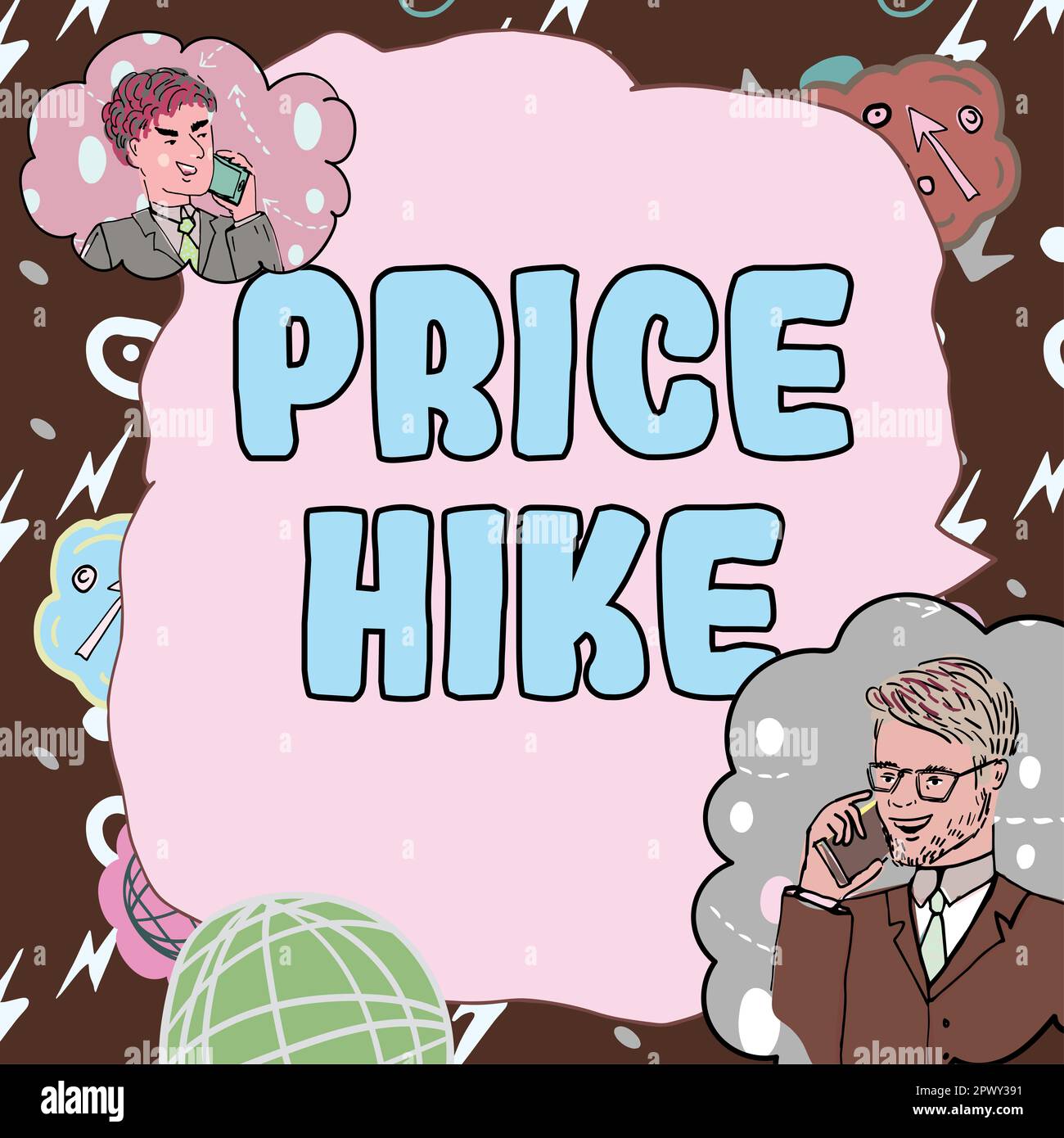 Conceptual caption Price Hike, Business concept sum of values that ...