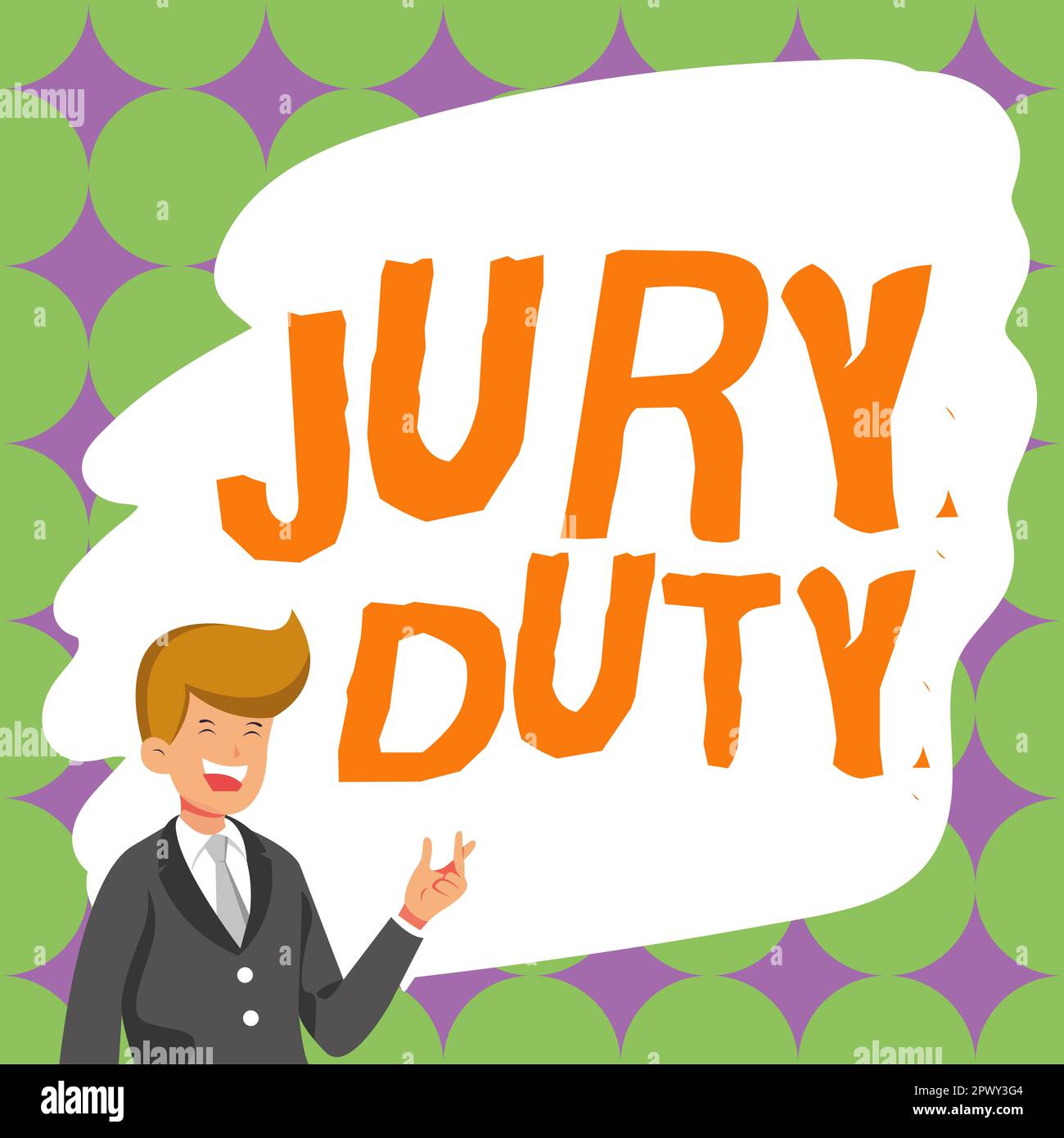 Conceptual caption Jury Duty, Concept meaning obligation or a period of ...