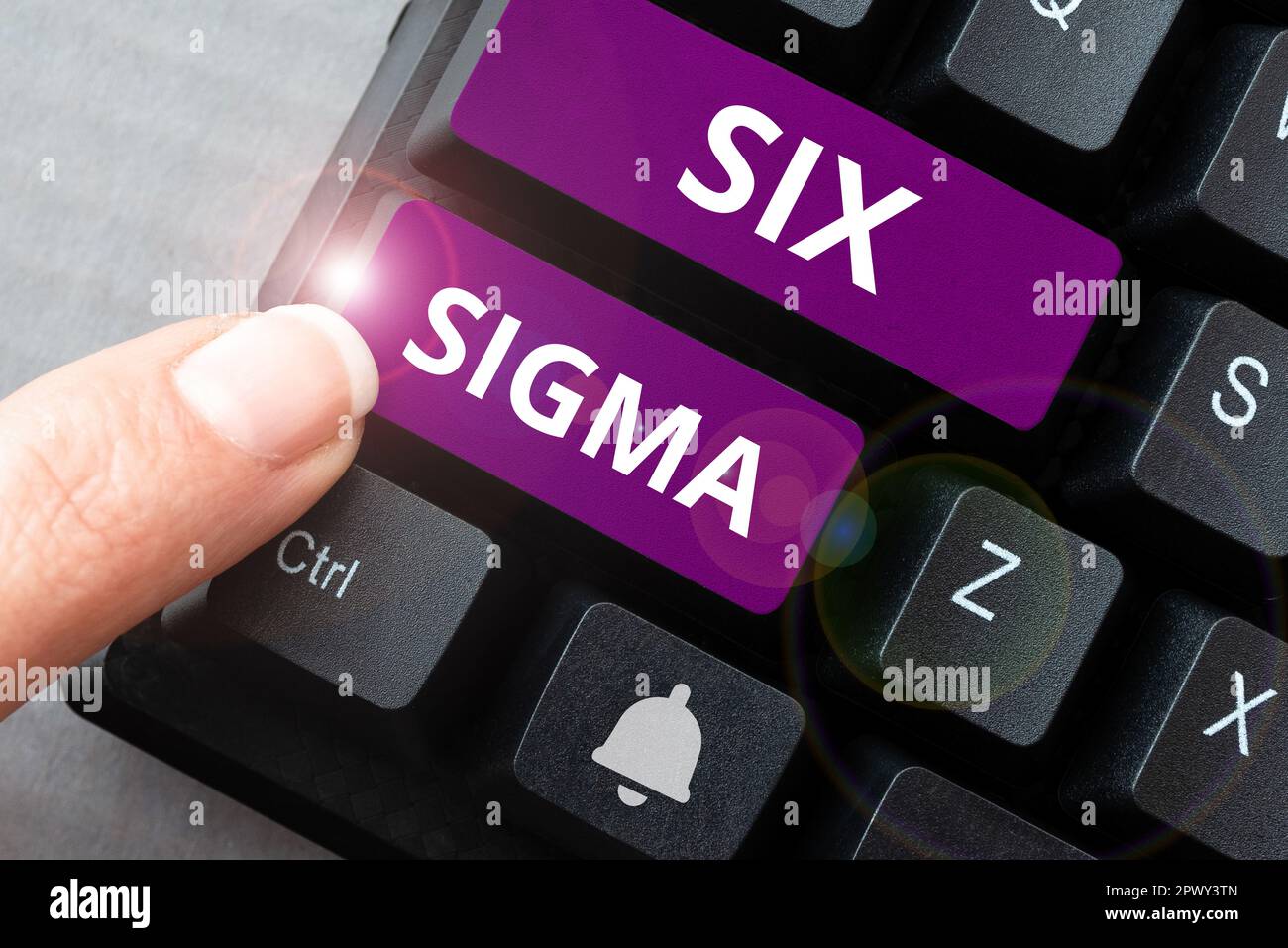 Text sign showing Six Sigma, Business approach management techniques to ...