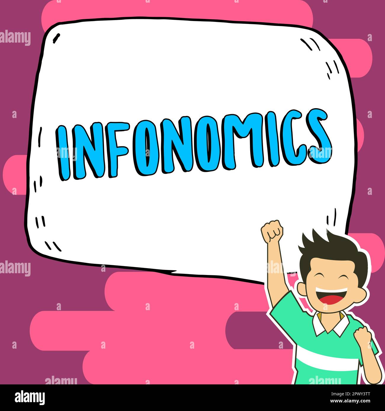 Conceptual caption Infonomics, Business approach visual image used to ...
