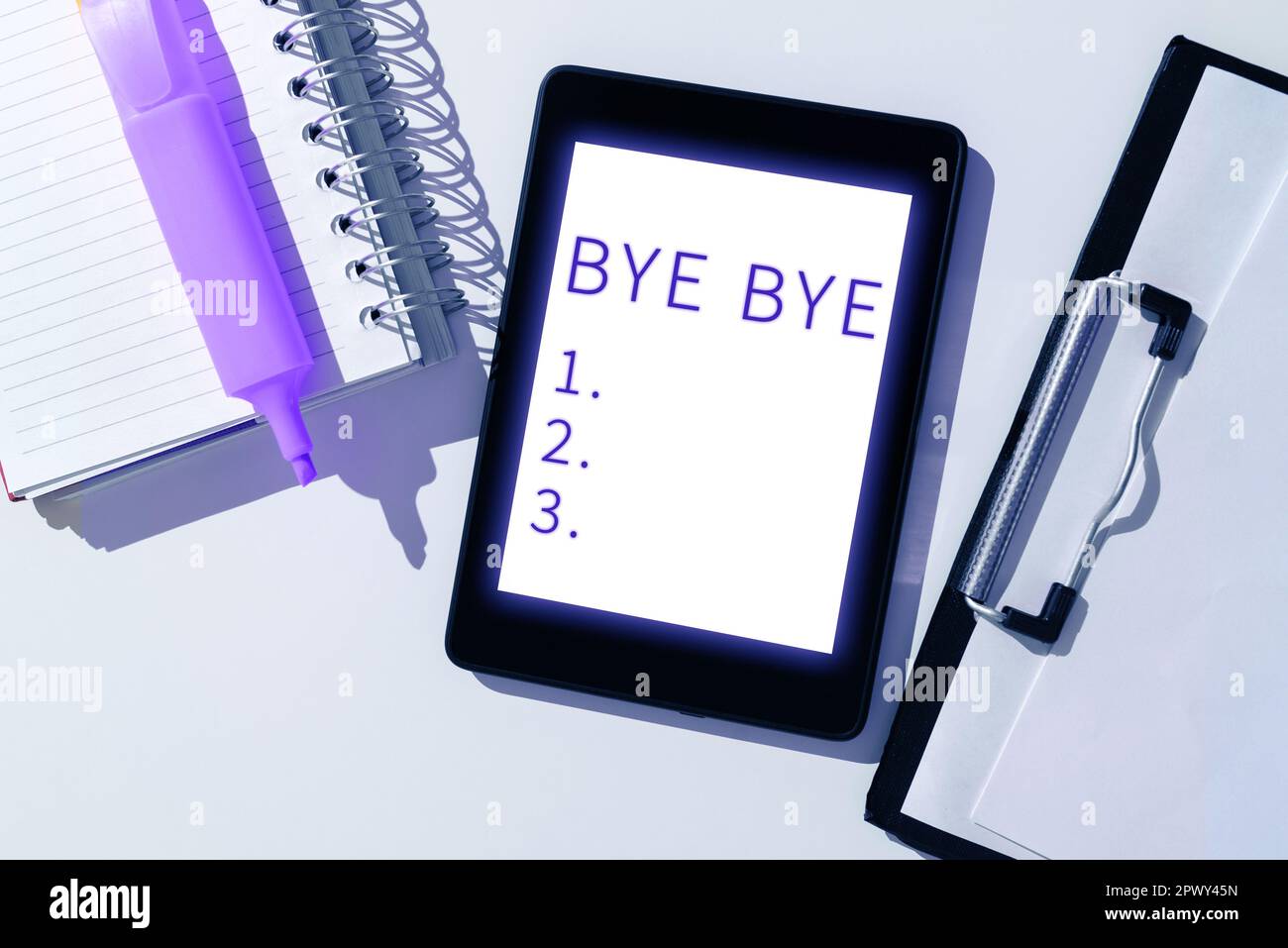 Writing displaying text Bye Bye, Business showcase Greeting for leaving ...