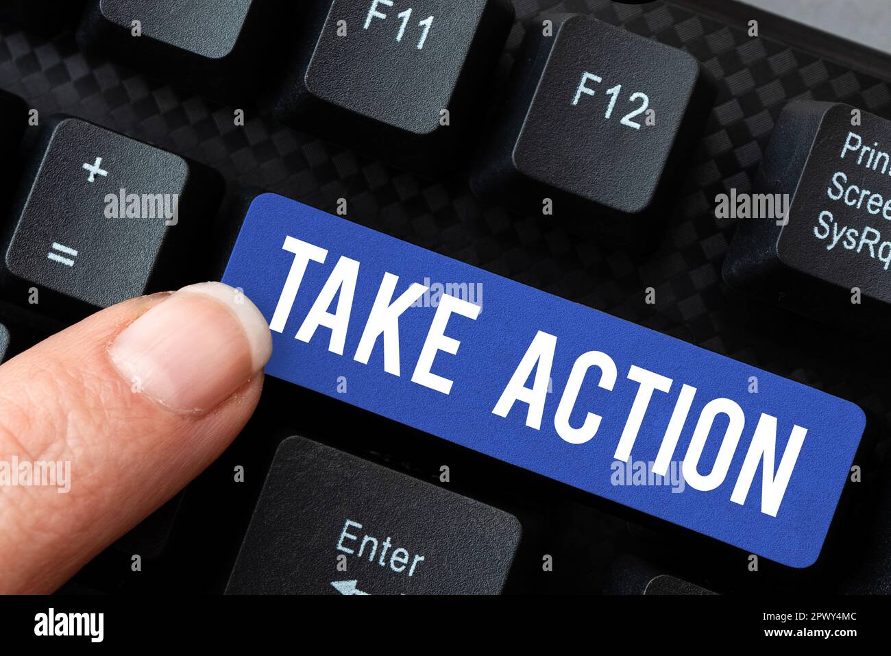 Text caption presenting Take Action, Conceptual photo advices someone ...