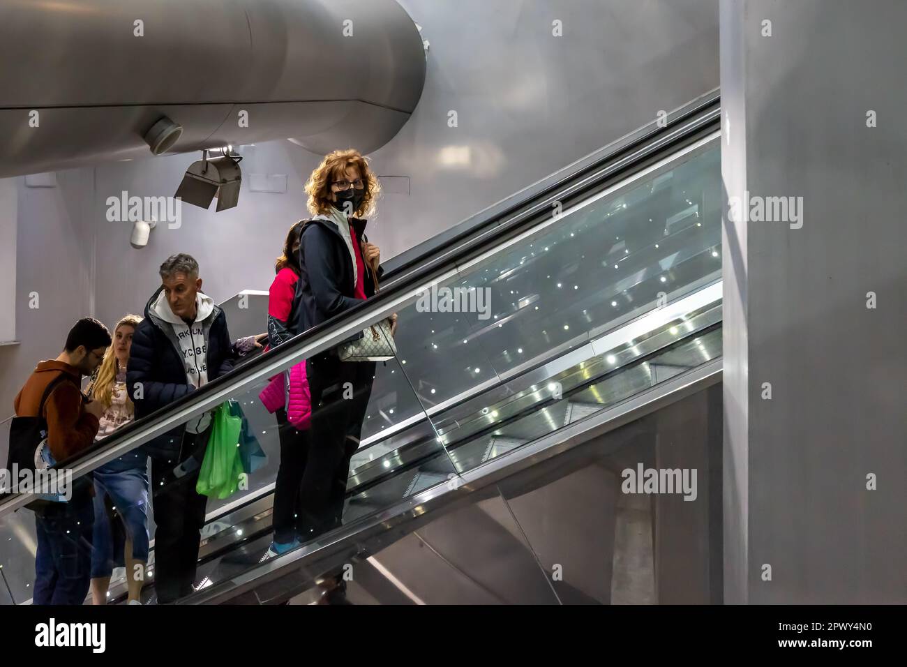 Naples, Italy - April 21, 2023: In the Garibaldi station of the Metro ...