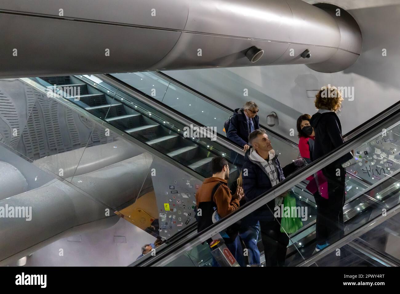Naples, Italy - April 21, 2023: In the Garibaldi station of the Metro ...