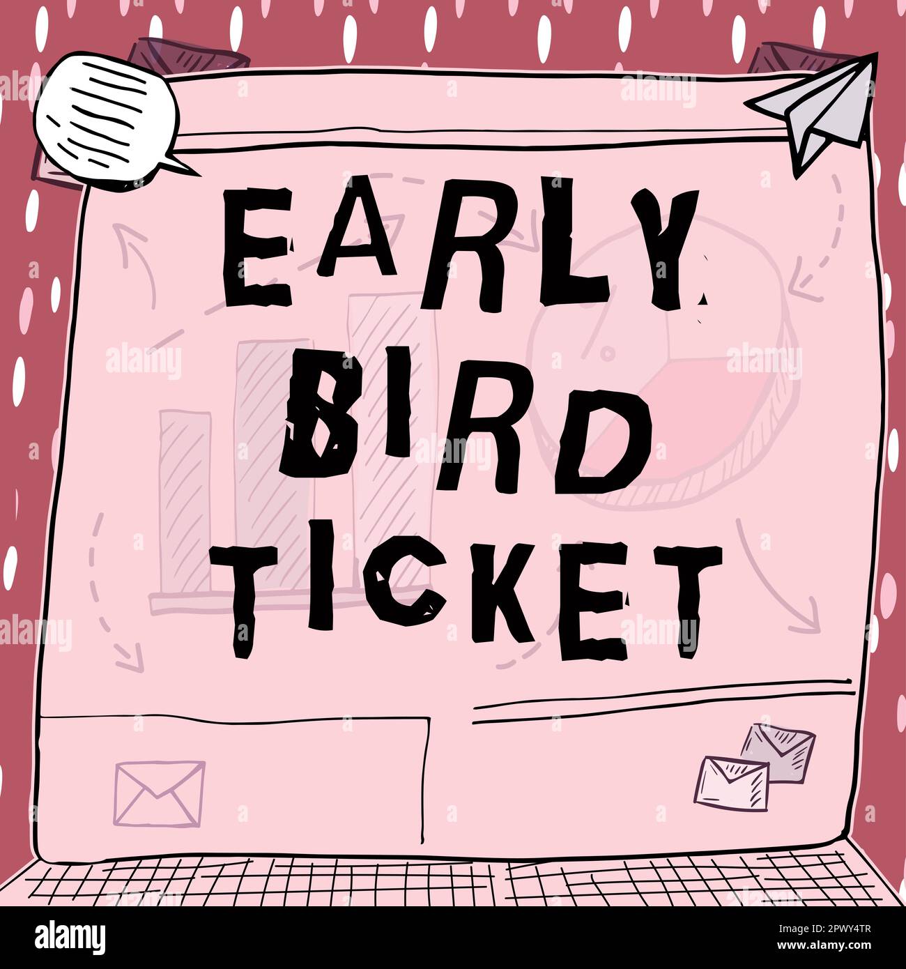 Conceptual display Early Bird Ticket, Word for Buying a ticket before ...
