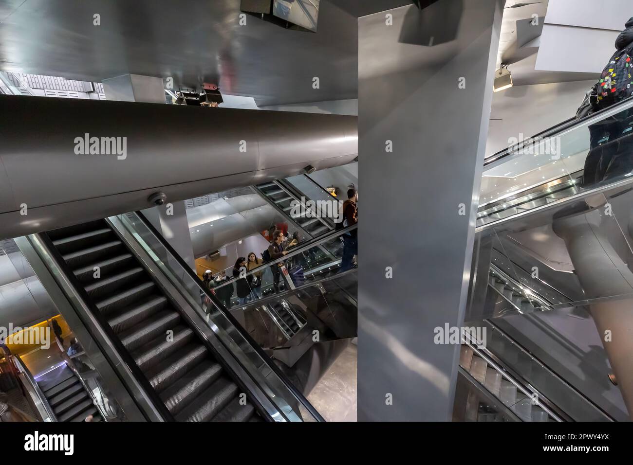Naples, Italy - April 21, 2023: In the Garibaldi station of the Metro ...