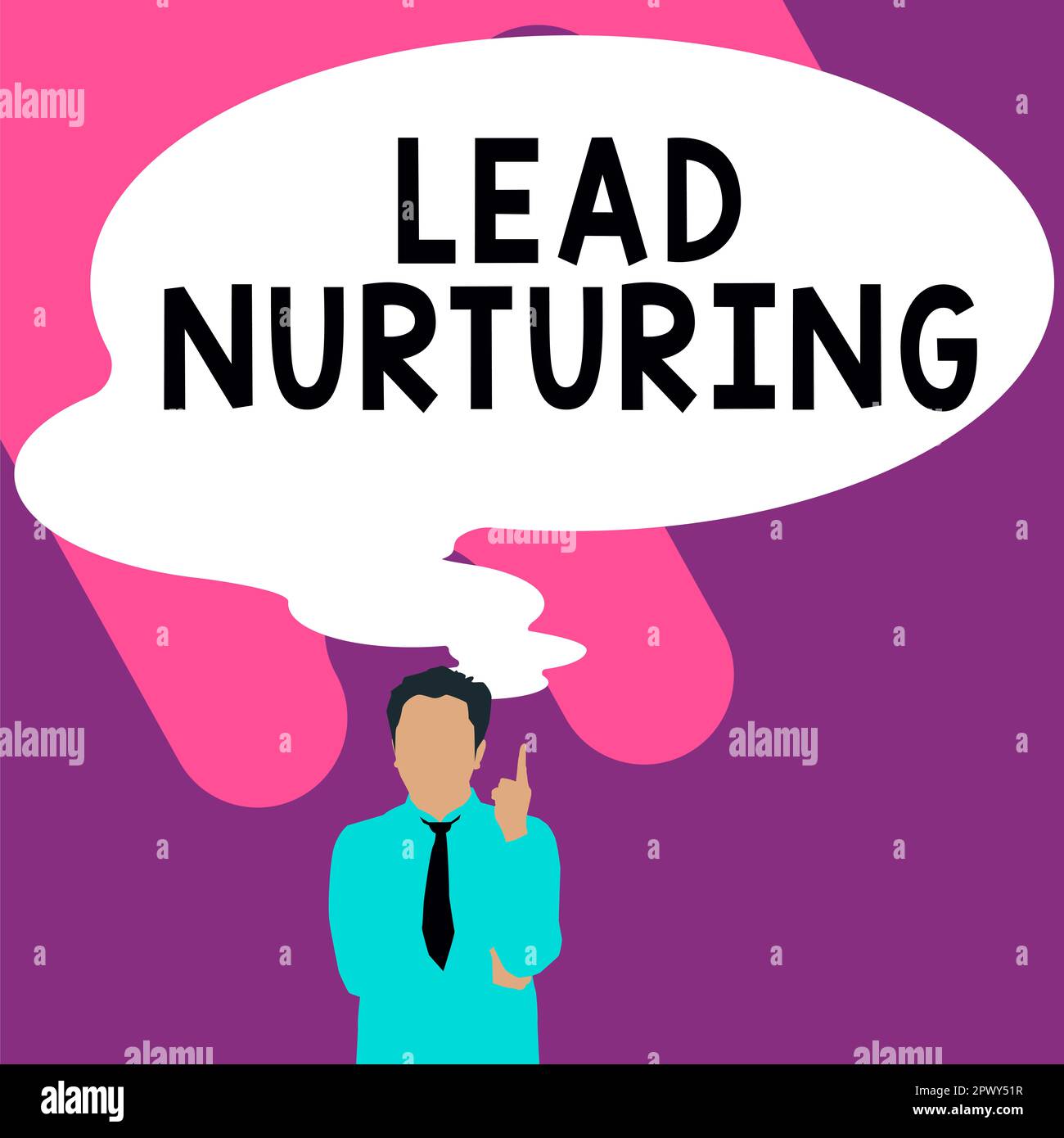 Sign displaying Lead Nurturing, Word Written on method of building a ...