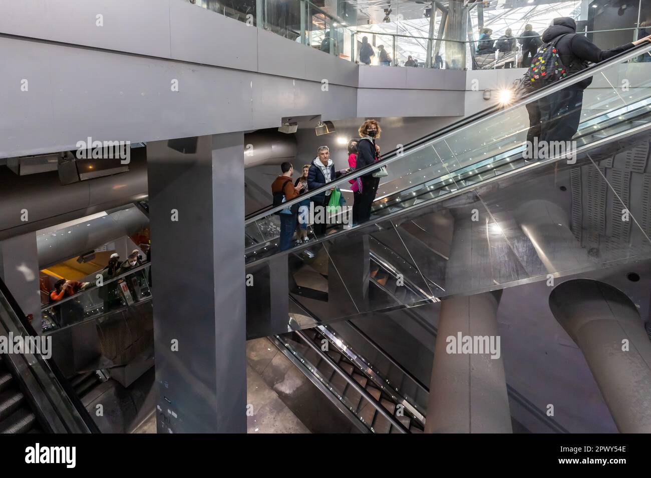 Naples, Italy - April 21, 2023: In the Garibaldi station of the Metro ...