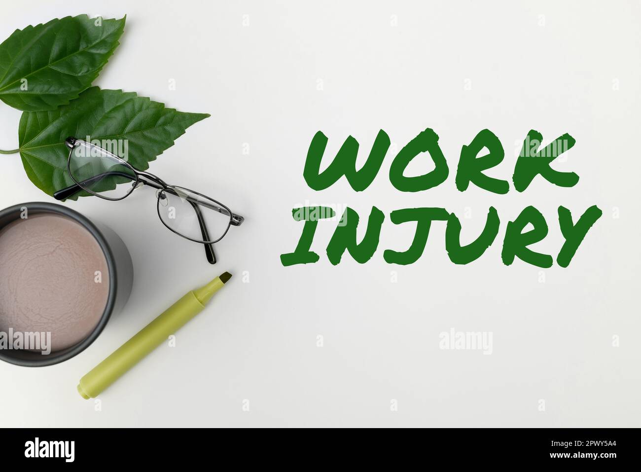 Handwriting text Work Injury, Concept meaning Accident in job Danger ...