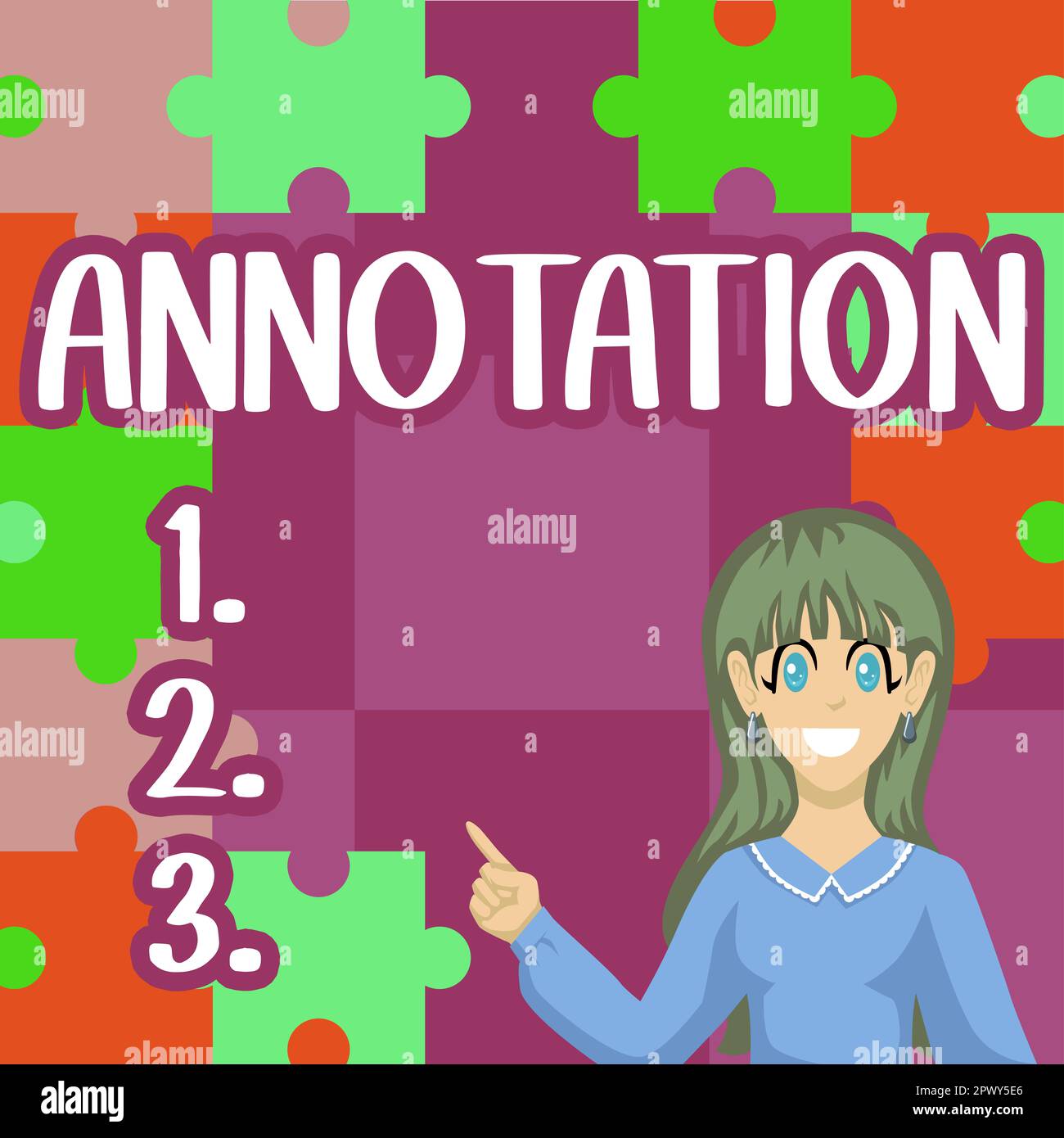 Hand writing sign Annotation, Word Written on note added by way of ...